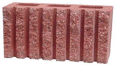 BLOQUE FLUTED ROJO – Builder Supply